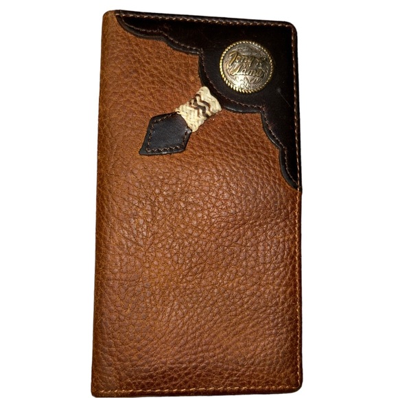 Tony Lama | Accessories | Vintage Tony Lama Brown Leather Checkbook ...